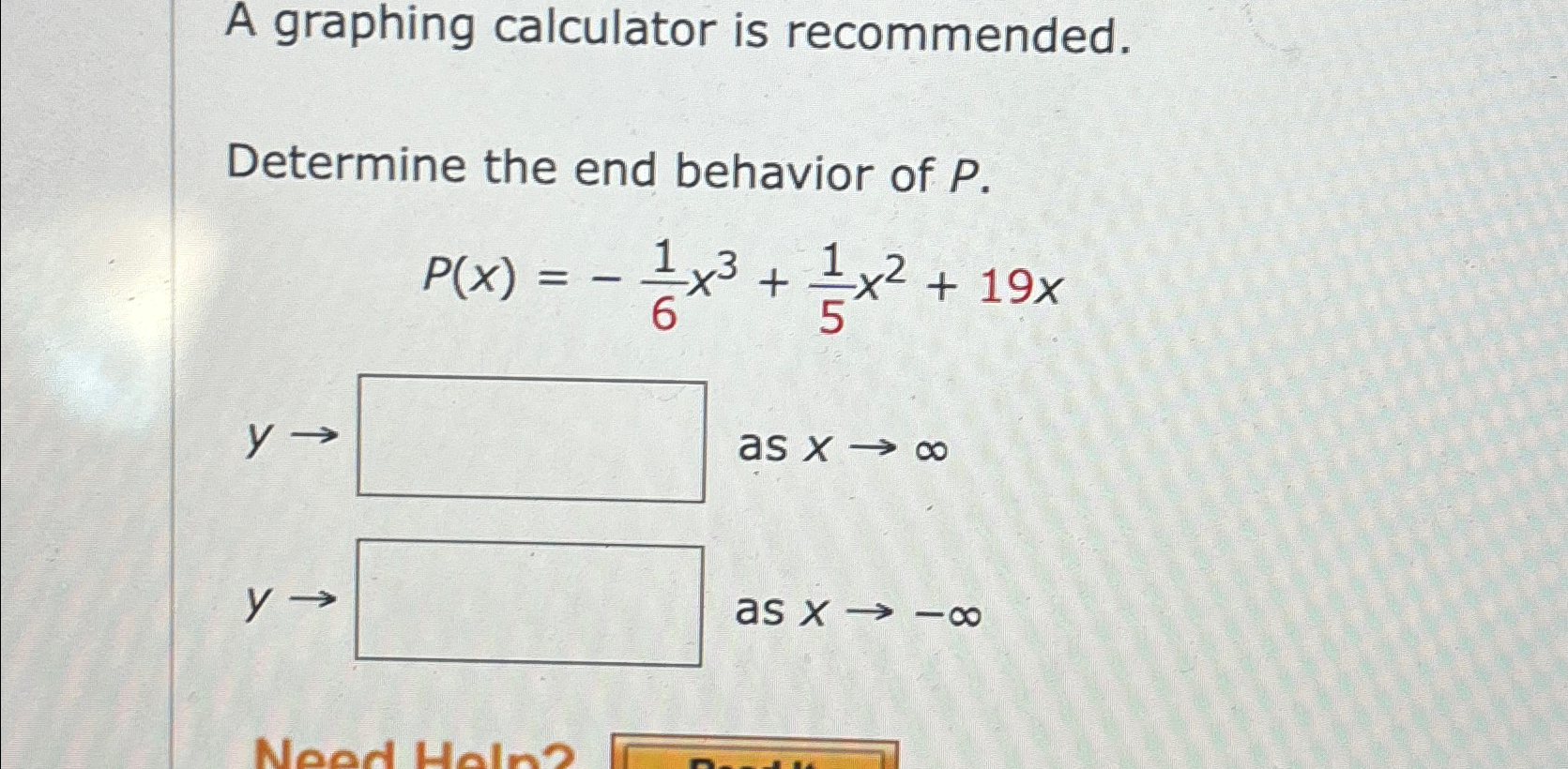 Solved A graphing calculator is recommended.Determine the | Chegg.com