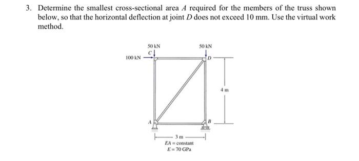 Solved 3. Determine the smallest cross-sectional area A | Chegg.com