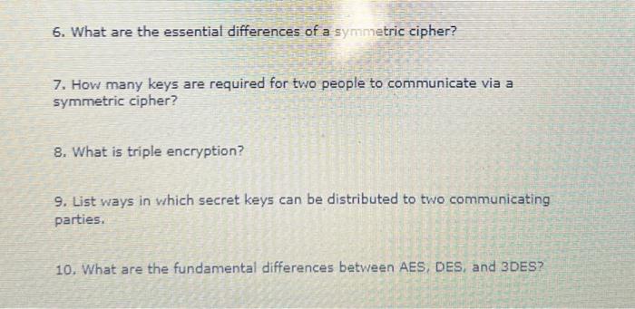 Solved 6. What are the essential differences of a symmetric | Chegg.com