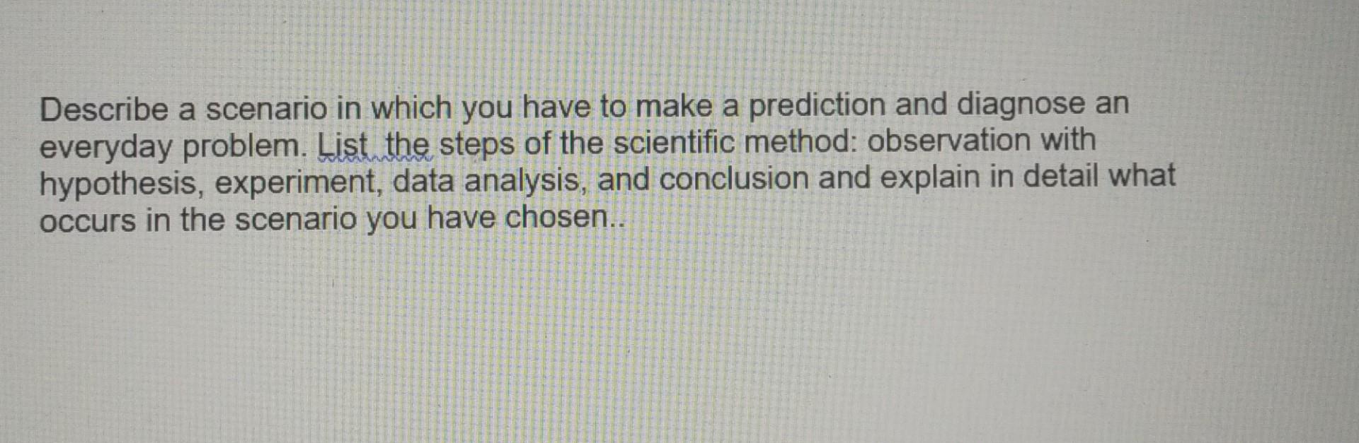 Solved Describe a scenario in which you have to make a | Chegg.com ...