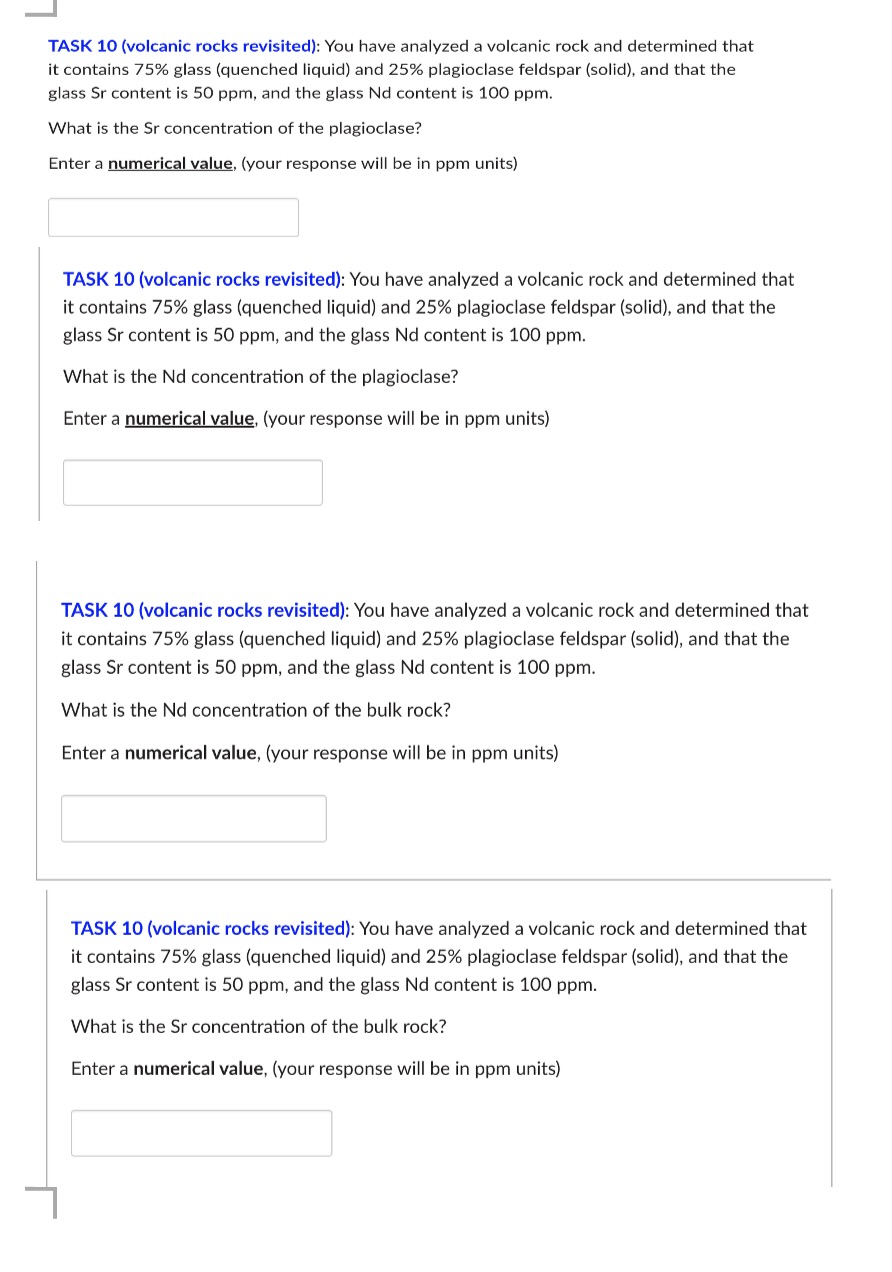 Solved Please answers all parts of the question. | Chegg.com