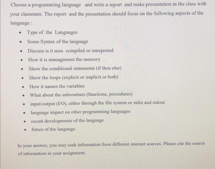 Solved . . . Choose a programming language and write a | Chegg.com