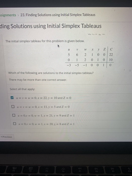 Solved 23. Finding Solutions using Initial Simplex Tableaus | Chegg.com