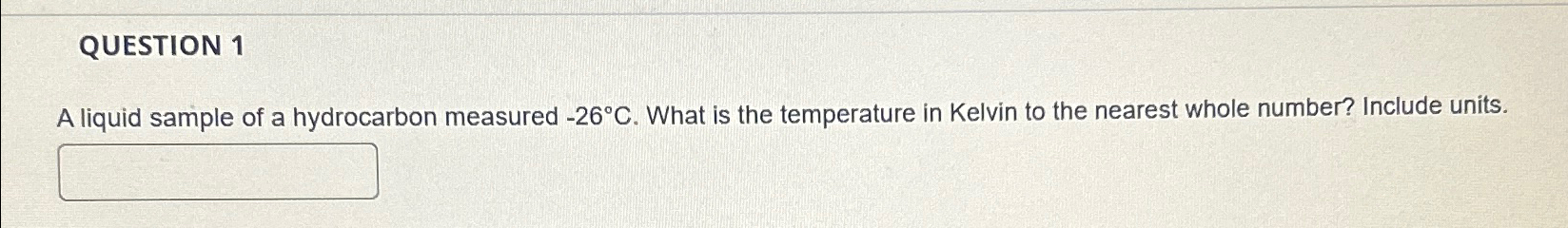 Solved QUESTION 1A liquid sample of a hydrocarbon measured | Chegg.com