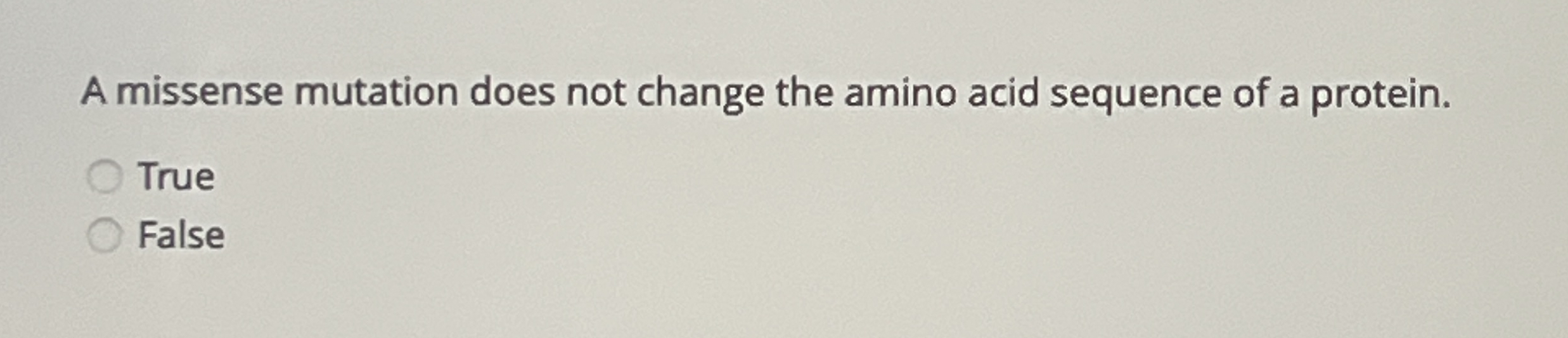 Solved A missense mutation does not change the amino acid | Chegg.com