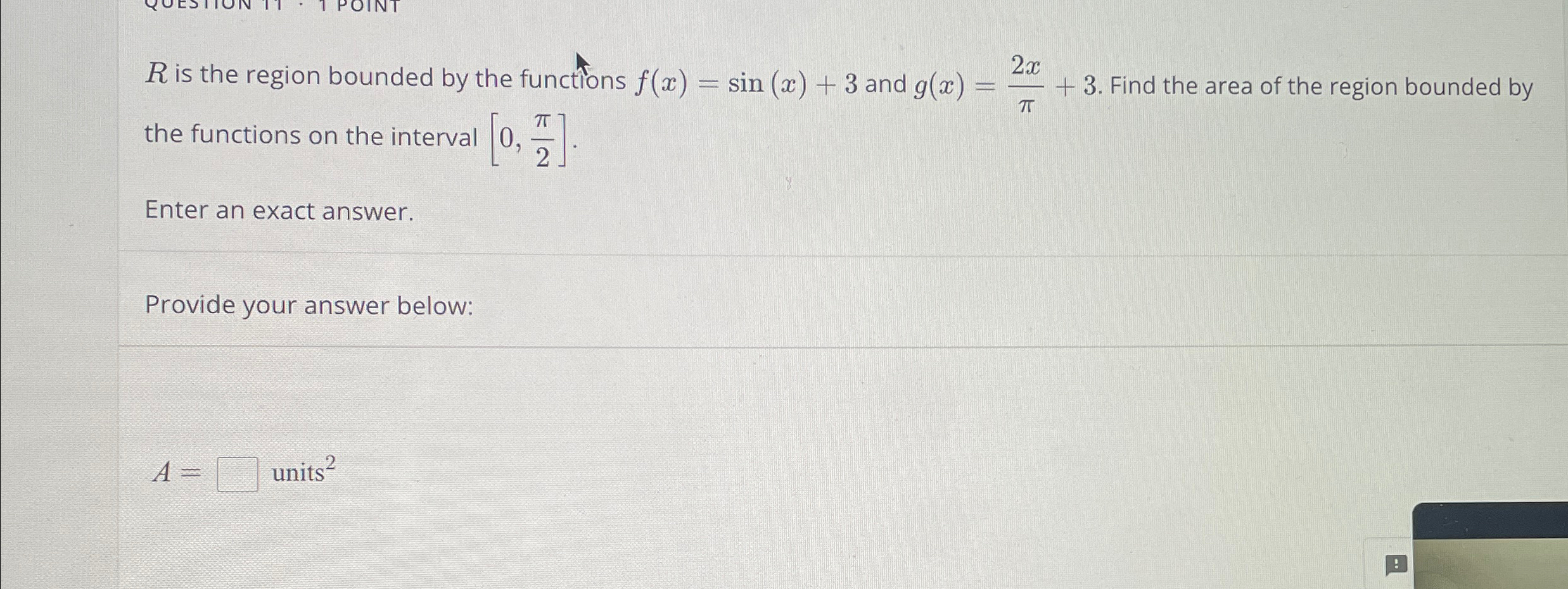 Solved R ﻿is the region bounded by the functions | Chegg.com