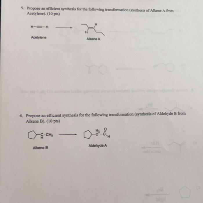 Solved 5. Propose an efficient synthesis for the following | Chegg.com