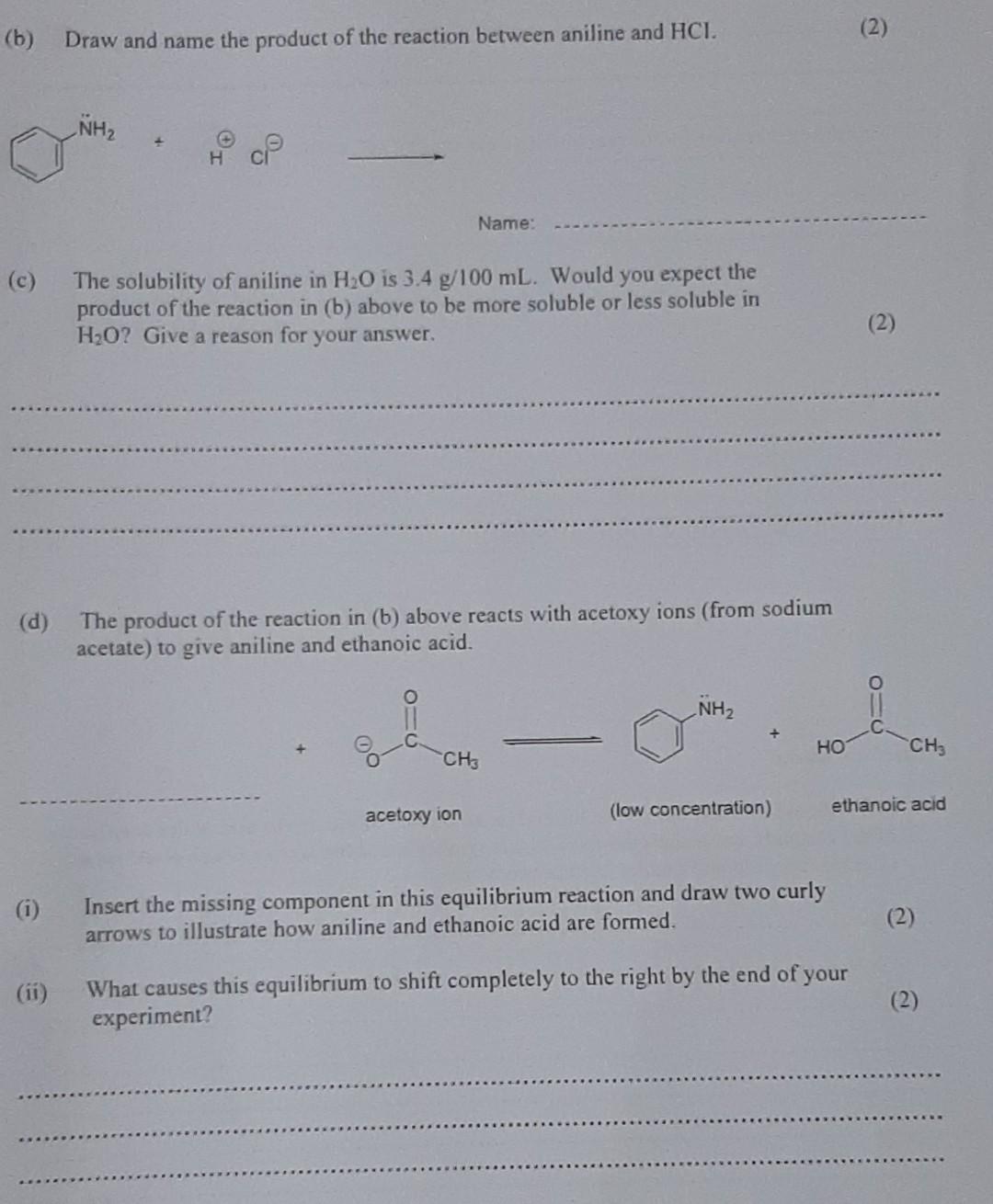 Solved Experiments The Preparation of Acetanilide from | Chegg.com