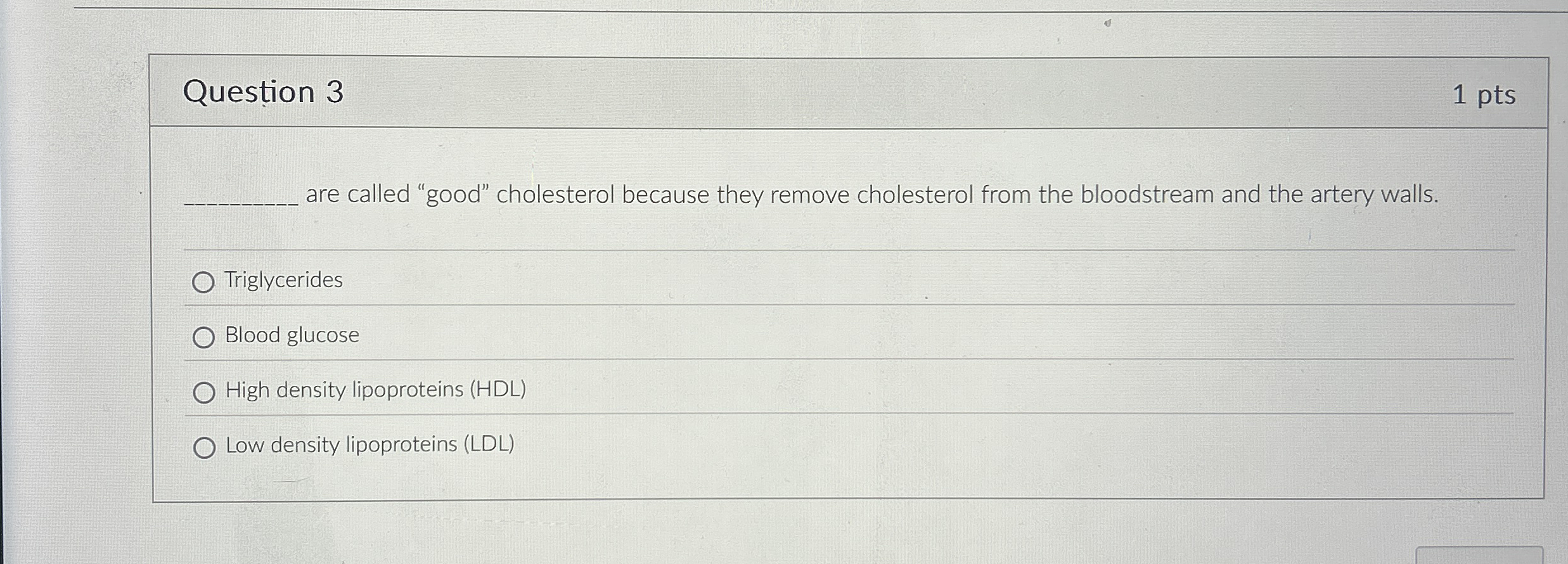 Solved Question 31 ﻿ptsare called "good" cholesterol because | Chegg.com