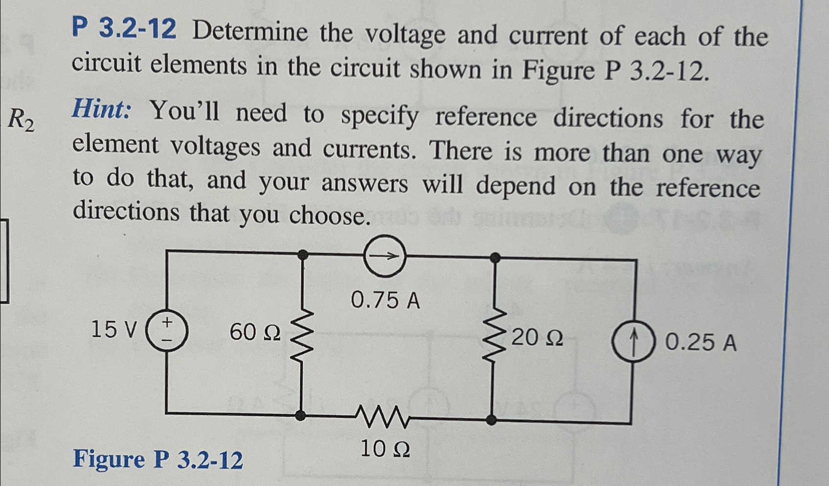 Solved P 3.2-12 Determine the voltage and current of each of | Chegg.com