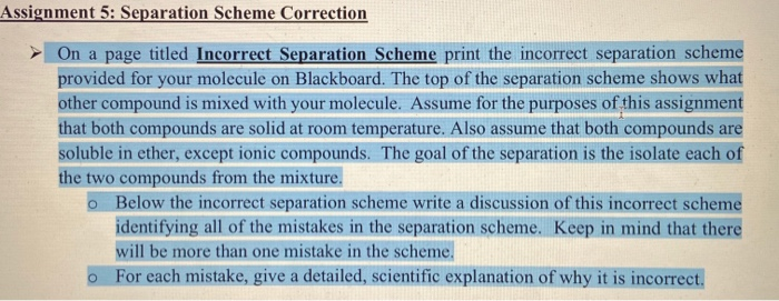 Solved Incorrect Separation Scheme | Chegg.com
