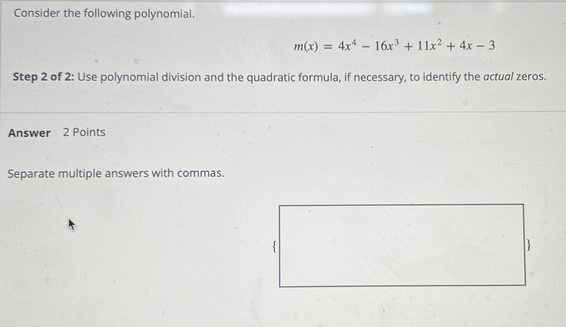 Solved Consider the following | Chegg.com