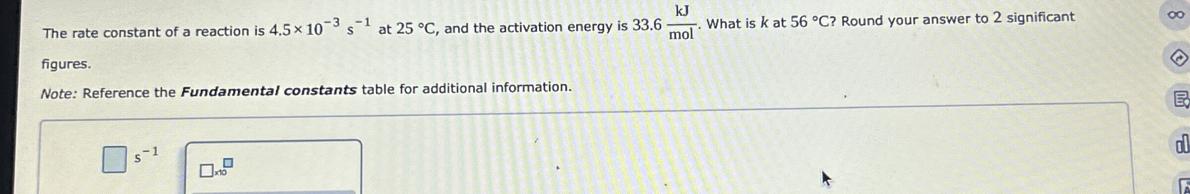 Solved The rate constant of a reaction is 4.5×10-3s-1 ﻿at | Chegg.com