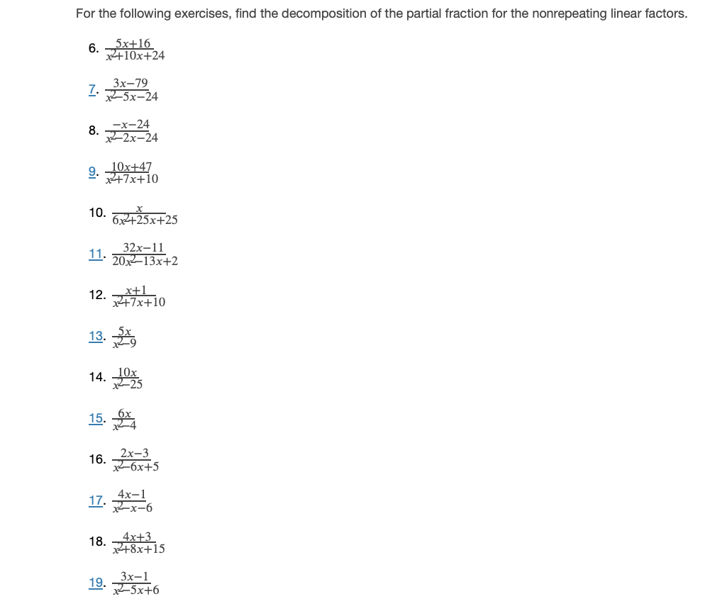 Solved find the decomposition of the partial fraction for | Chegg.com