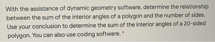 Solved With the assistance of dynamic geometry software, | Chegg.com