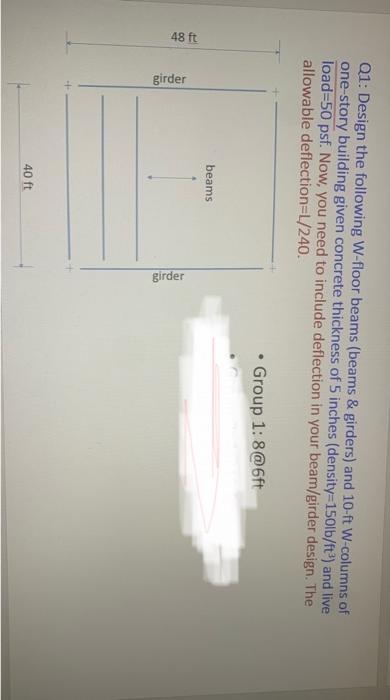 Solved Q1: Design the following W-floor beams (beams & | Chegg.com Solved Q1: Design the following W-floor beams (beams & | Chegg.com