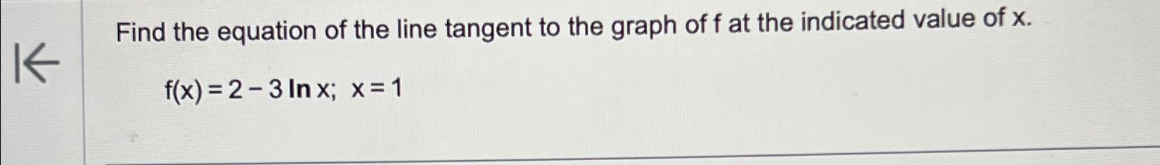 Solved Find the equation of the line tangent to the graph of | Chegg.com