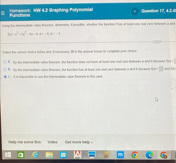 Solved Homework: HW 4.2 Graphing Polynomial Functions | Chegg.com