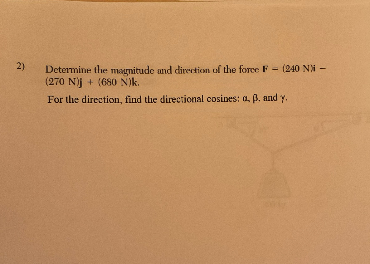 Solved Determine the magnitude and direction of the force | Chegg.com