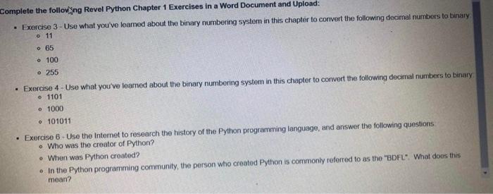 Solved Complete the following Revel Python Chapter 1 | Chegg.com