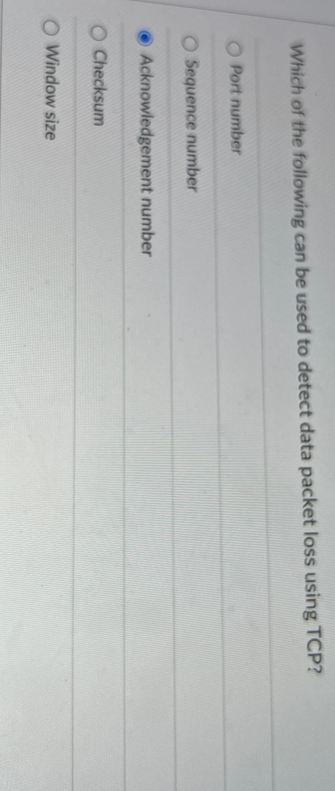 Solved Which of the following can be used to detect data | Chegg.com
