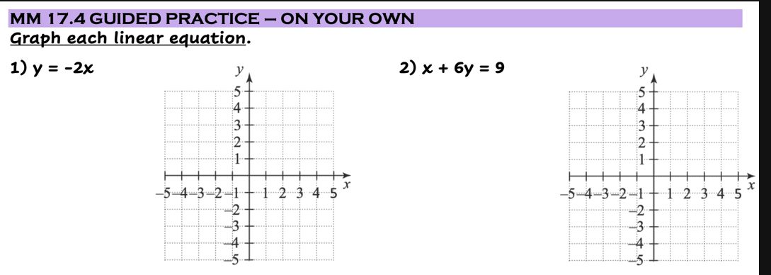 Solved MM 17.4 ﻿GUIDED PRACTICE - ﻿ON YOUR OWNGraph each | Chegg.com