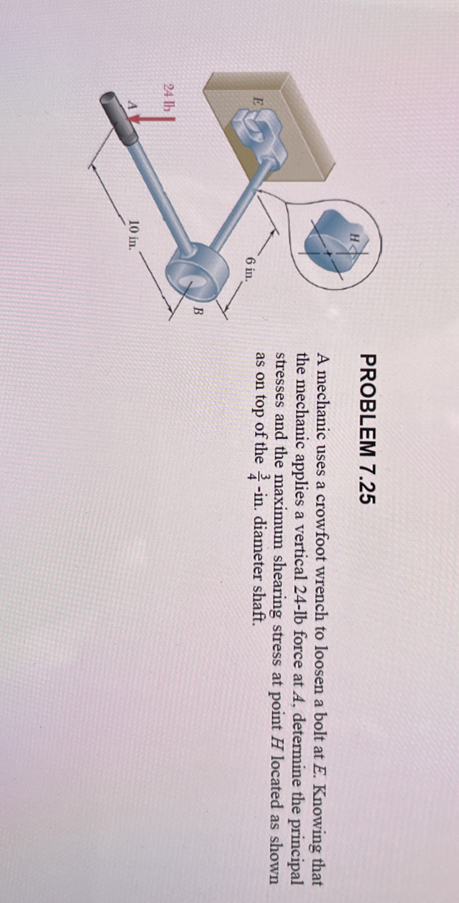 Solved PROBLEM 7.25A mechanic uses a crowfoot wrench to | Chegg.com