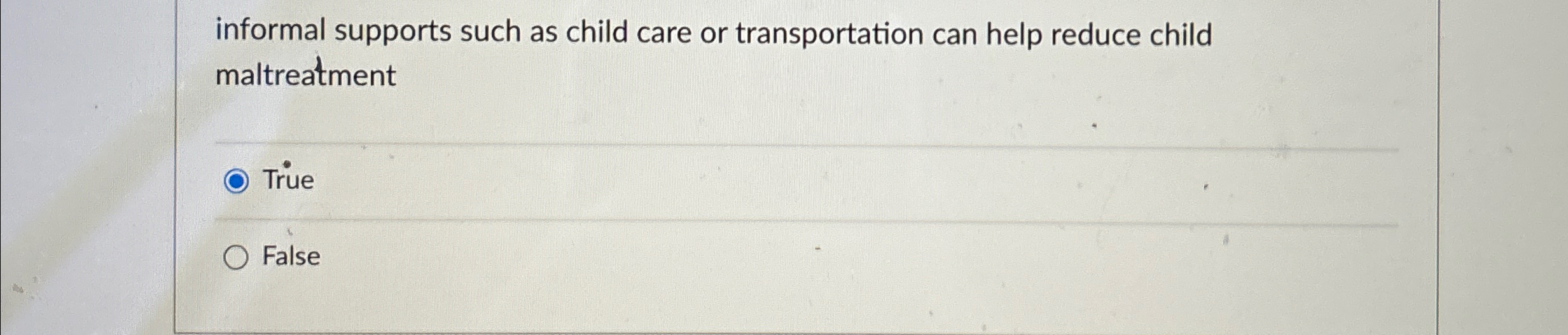 Solved informal supports such as child care or | Chegg.com
