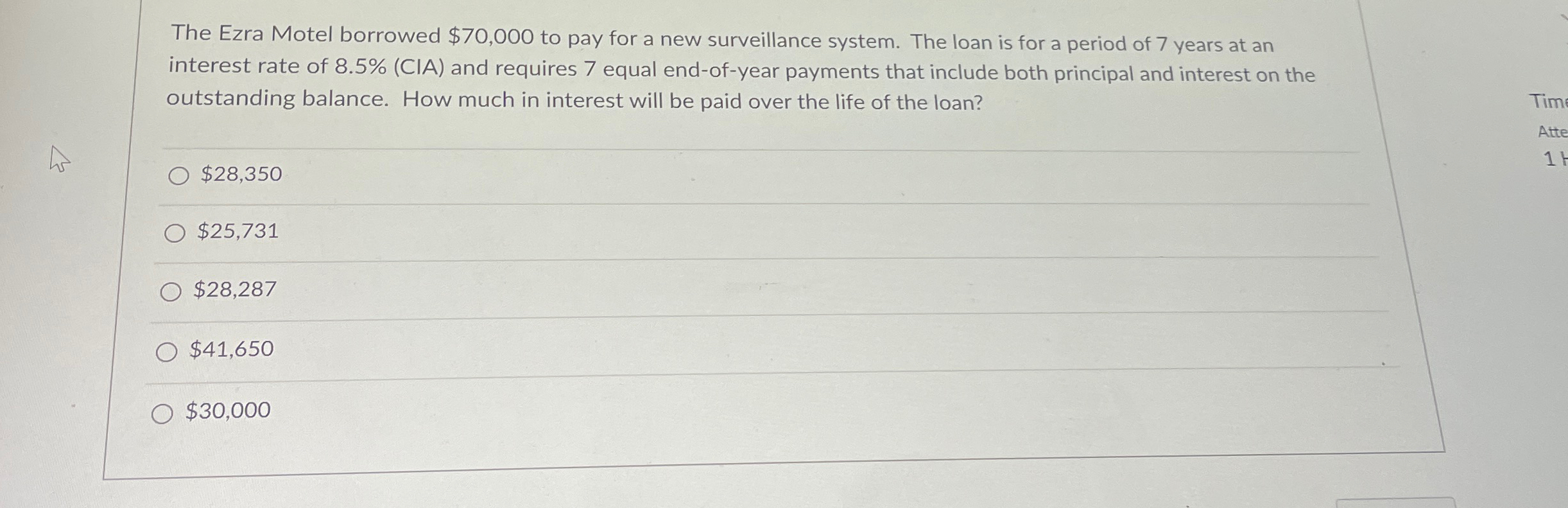 The Ezra Motel borrowed $70,000 ﻿to pay for a new | Chegg.com