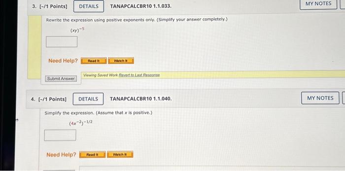 Solved 3. [-/1 Points] DETAILS TANAPCALCBR10 1.1.033. | Chegg.com