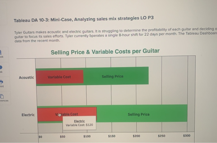 Solved Tableau DA 10-3: Mini-Case, Analyzing sales mix | Chegg.com