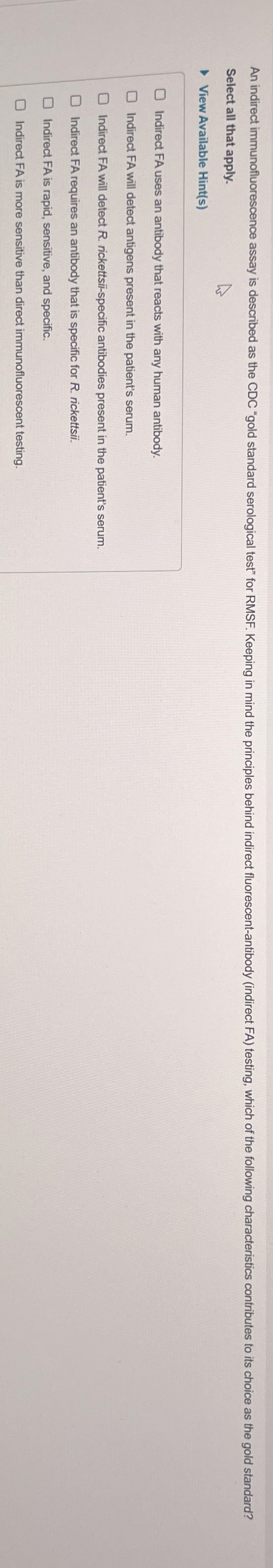 Solved Select all that apply.View Available Hint(s)Indirect | Chegg.com