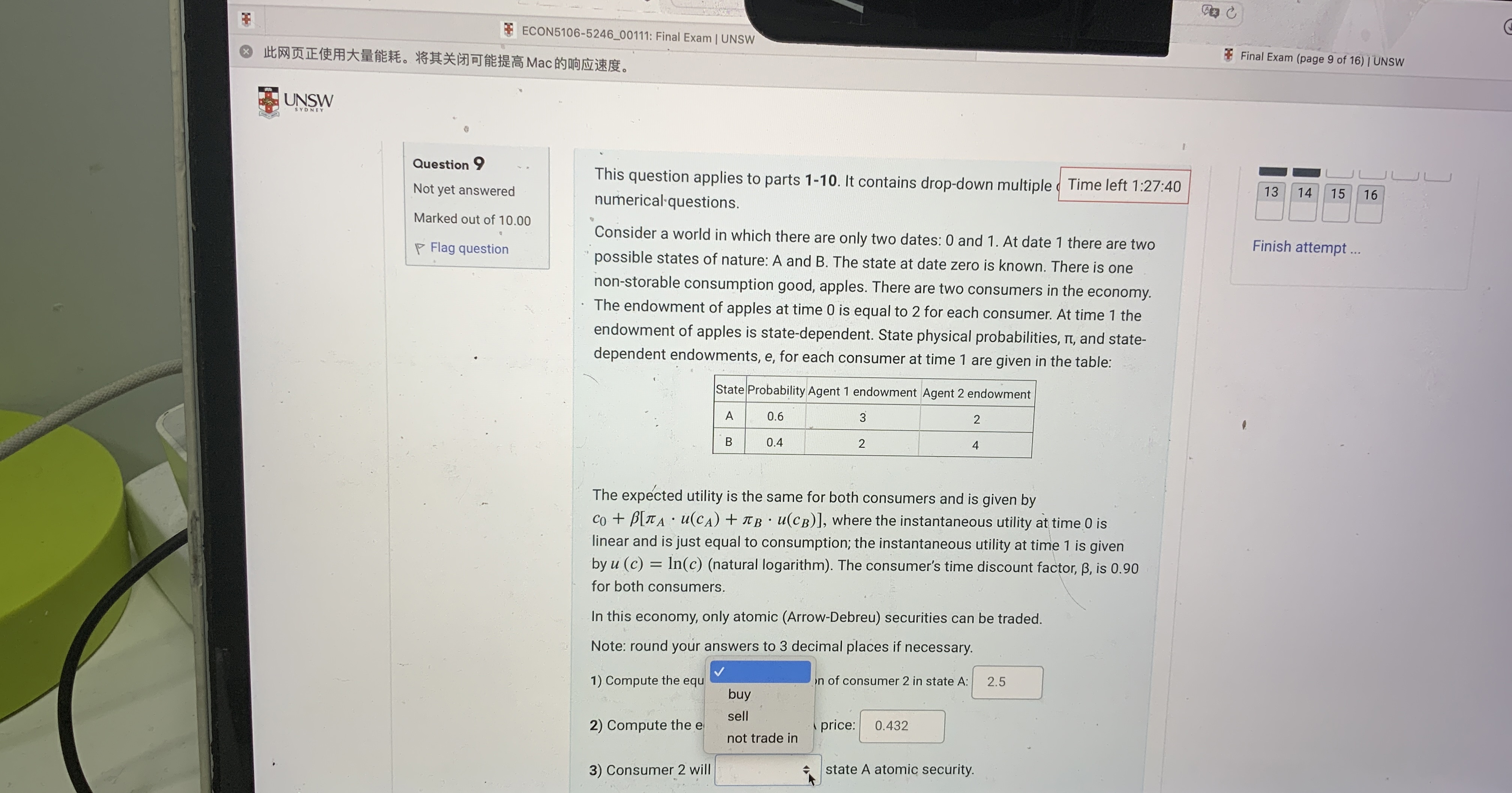 Solved ECON5106-5246_00111: Final Exam | | Chegg.com
