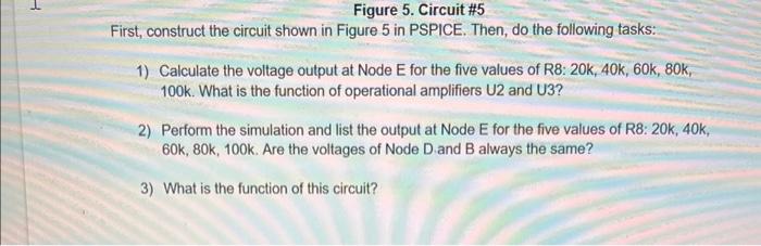 Solved Figure 5. Circuit #5Figure 5. Circuit #5 First, | Chegg.com