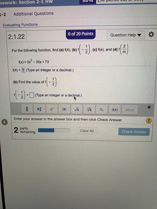 Solved mework: Section 2-1 HW 1-2 Additional Questions | Chegg.com