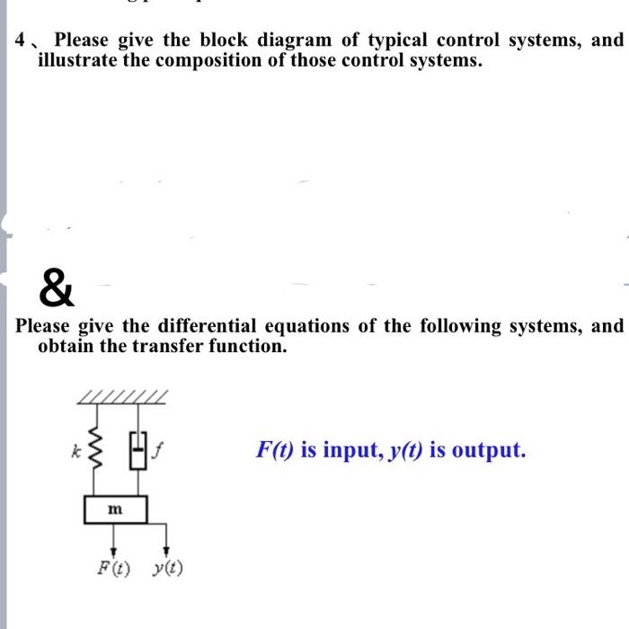 Solved 4. Please give the block diagram of typical control | Chegg.com