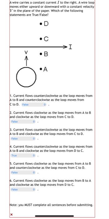 Solved A wire carries a constant current I to the right. A | Chegg.com