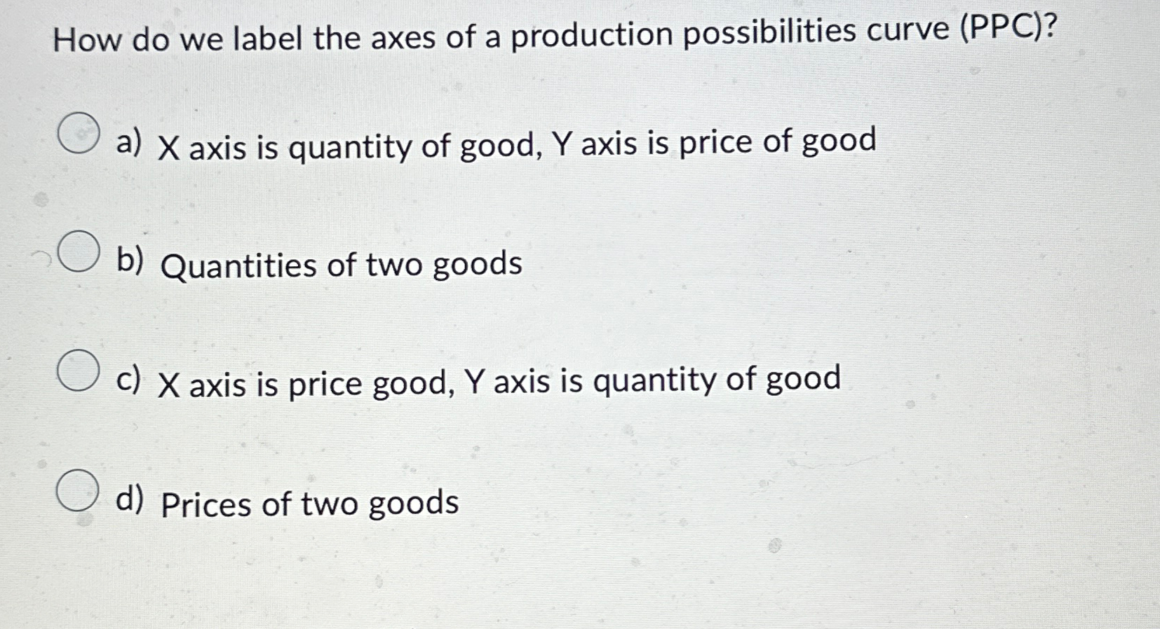 Solved How do we label the axes of a production | Chegg.com