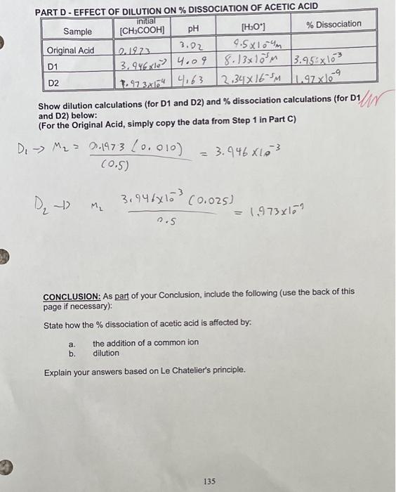 Solved DISSOCIATION CONSTANT OF ACETIC ACID INTRODUCTION | Chegg.com