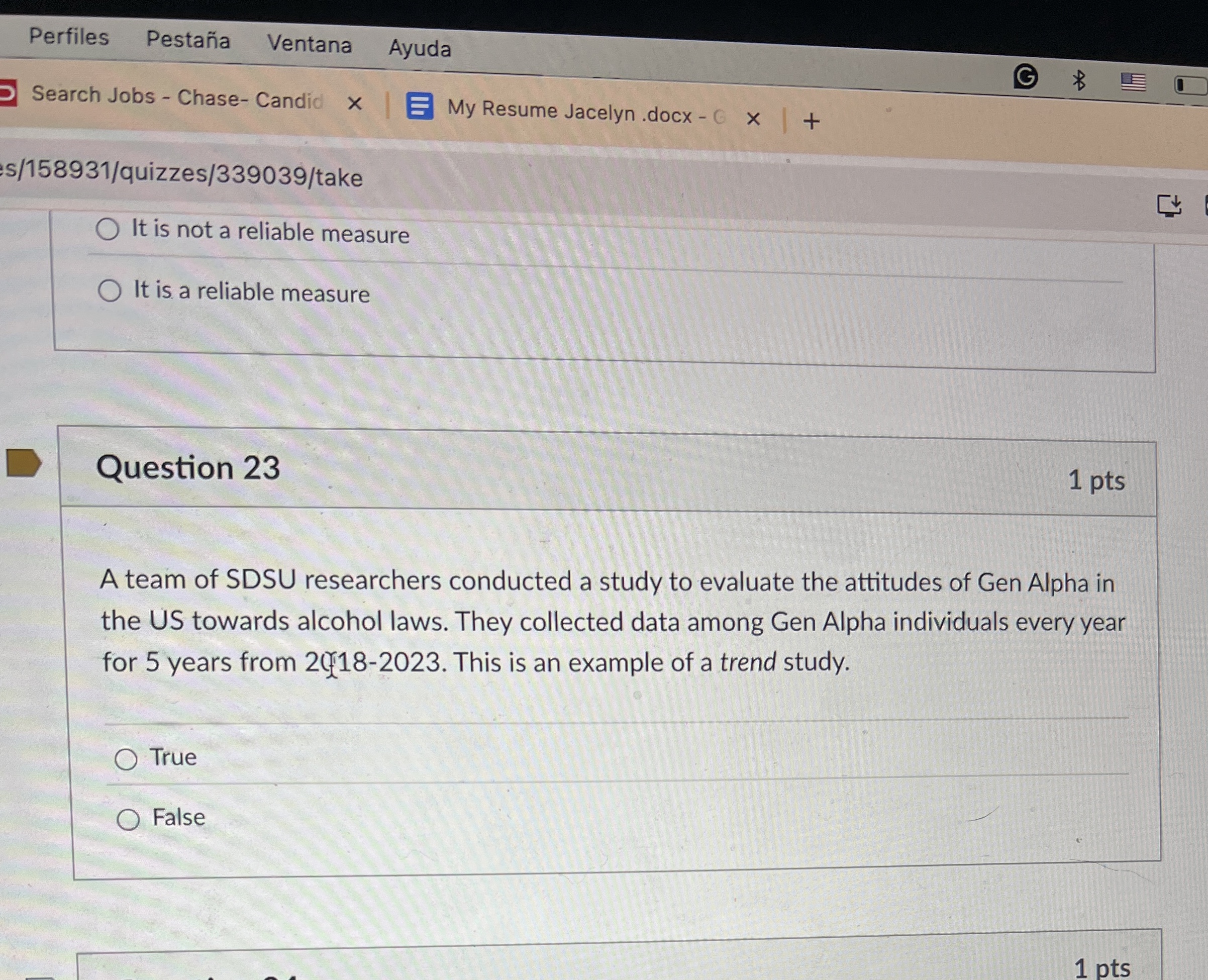 Solved Question 23A team of SDSU researchers conducted a | Chegg.com