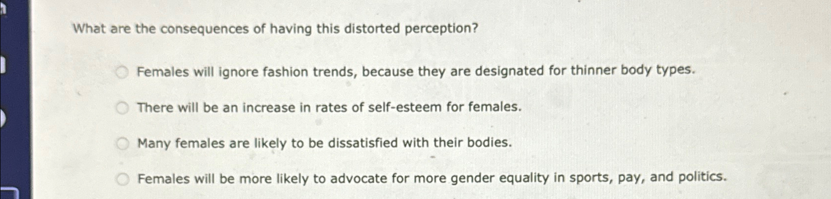 Solved What are the consequences of having this distorted | Chegg.com