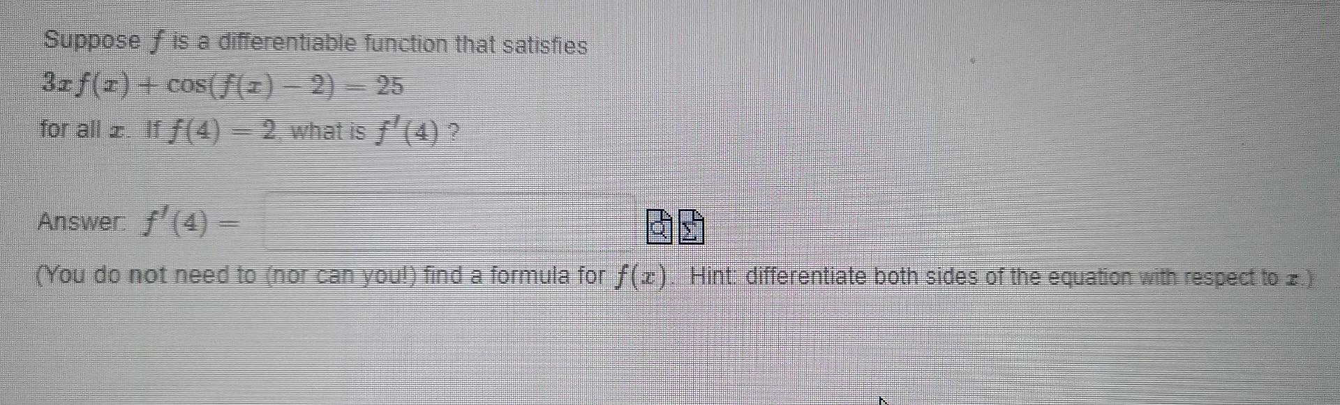 Solved Suppose f is a differentiable function that satisfies | Chegg.com