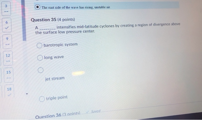 Solved The east side of the wave has rising, unstable air. | Chegg.com