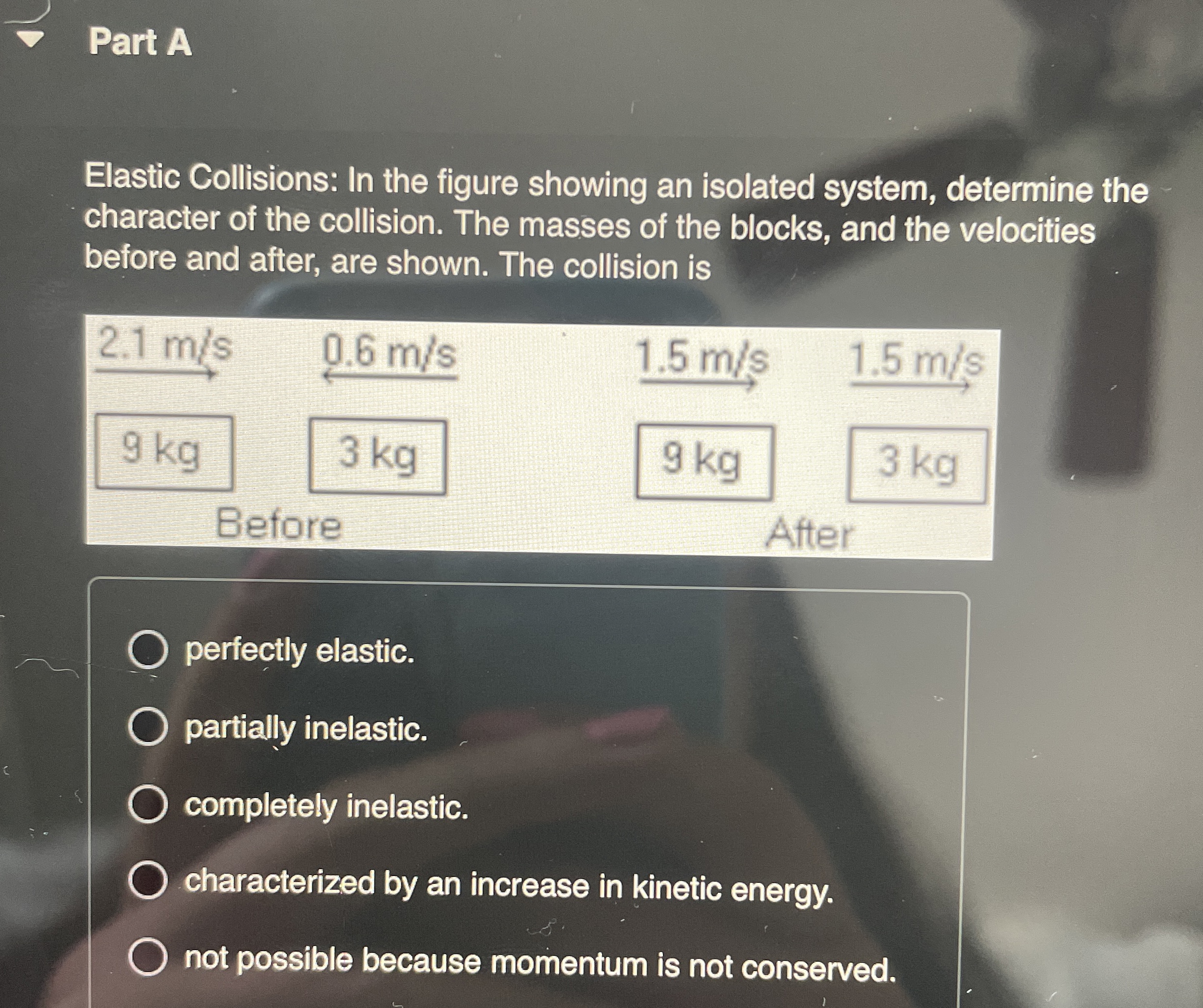 Solved Part AElastic Collisions: In the figure showing an | Chegg.com