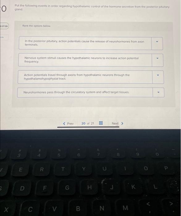 Solved 10 Put the following events in order regarding | Chegg.com