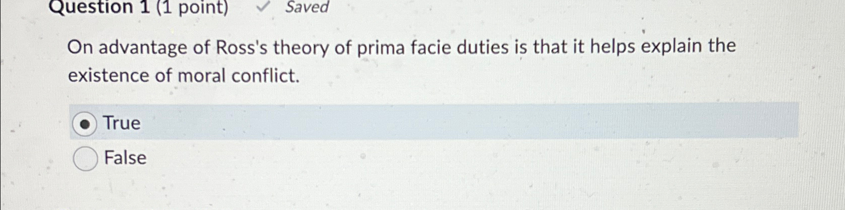 Solved Oneadvantage of Ross's theory of prima facie duties | Chegg.com
