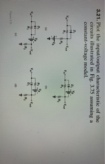 Solved 3.21. Plot the input/output characteristic of the | Chegg.com
