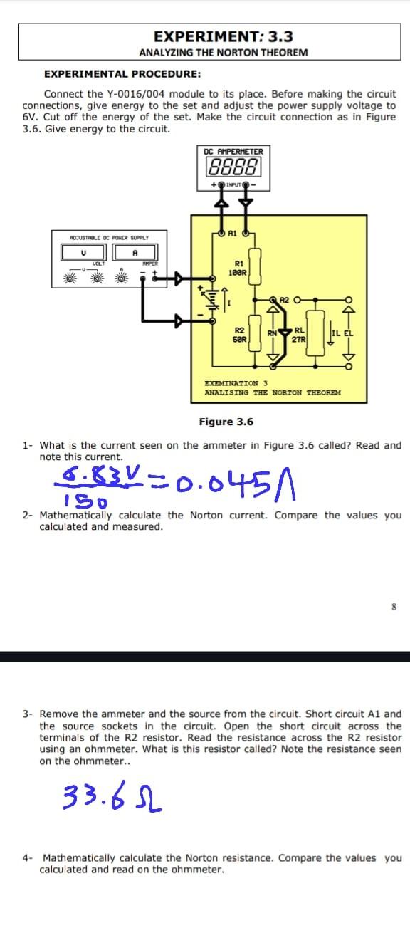 Solved EXPERIMENTAL PROCEDURE: Connect the Y-0016/004 module | Chegg.com