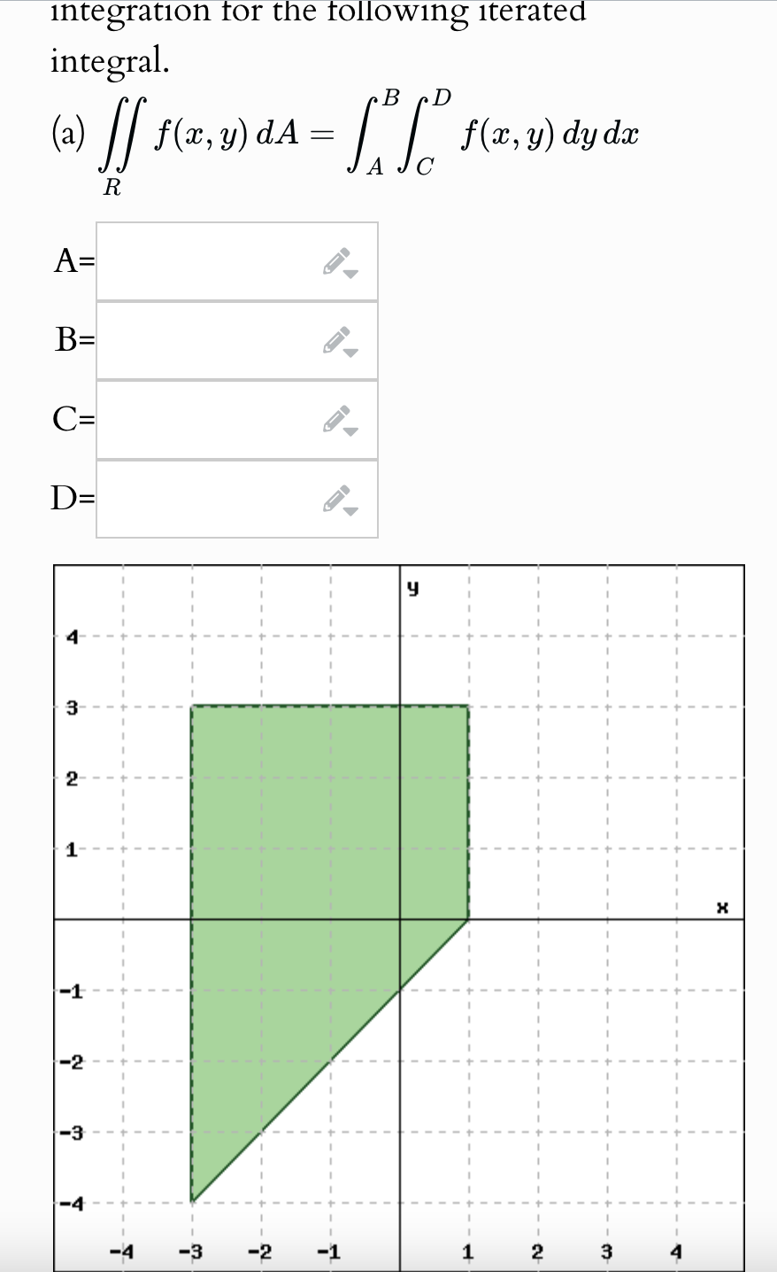 Solved integration for the following | Chegg.com