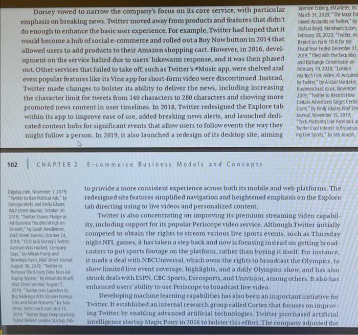 Solved Weathering the storm: Twitter Tweaks Its Business | Chegg.com